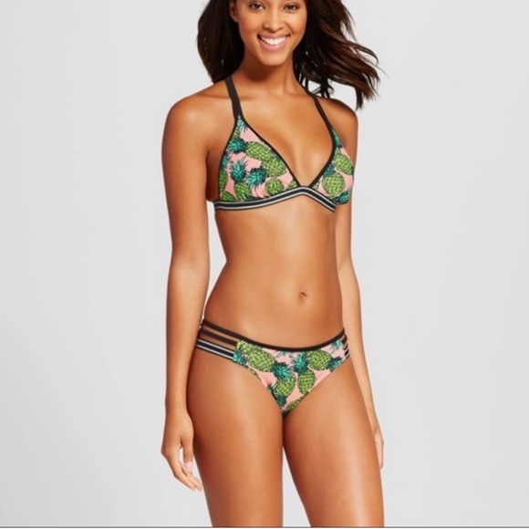 Xhilaration | Swim | Xhilaration Pink Pineapple Bikini Set | Poshmark